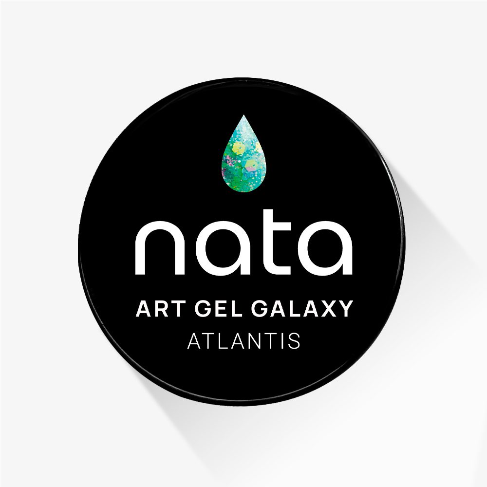 Art Gel Galaxy NATA Atlantis - Gel con glitter multicolor para diseños ...